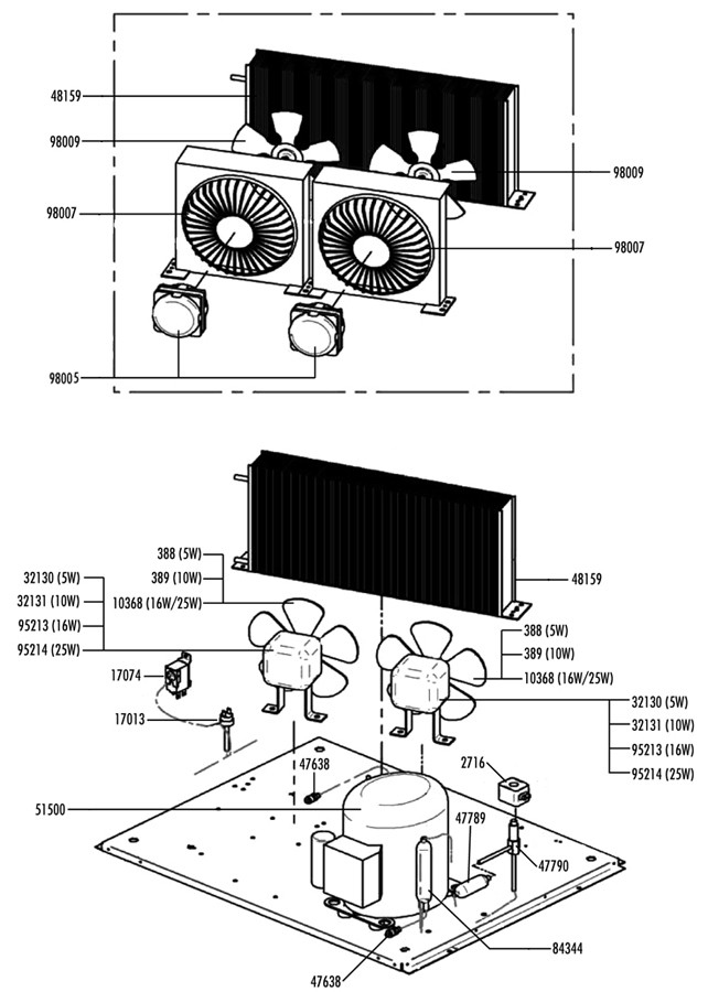 Exploded views for Horeca, Refrigeration & HVAC equipment