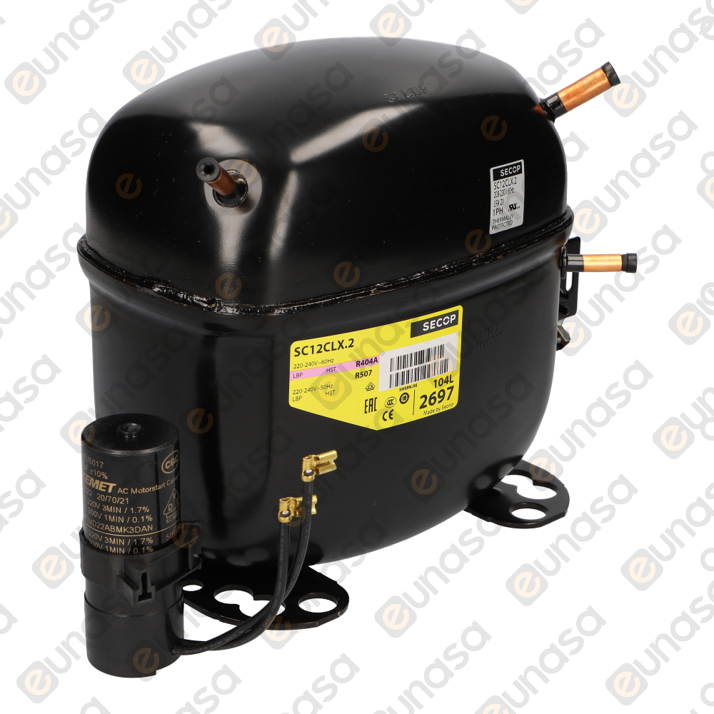 124084 Compressor SC12CLX.2 R-404A 3/8HP 50/60Hz - Compressor