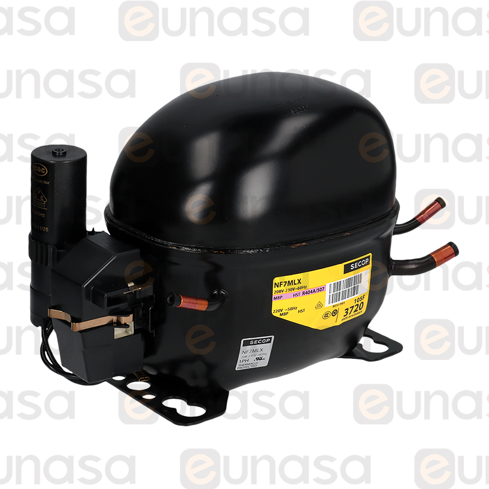 127602 Compresor NF7MLX R404a 1/4"HP 230V 50Hz - Compresor